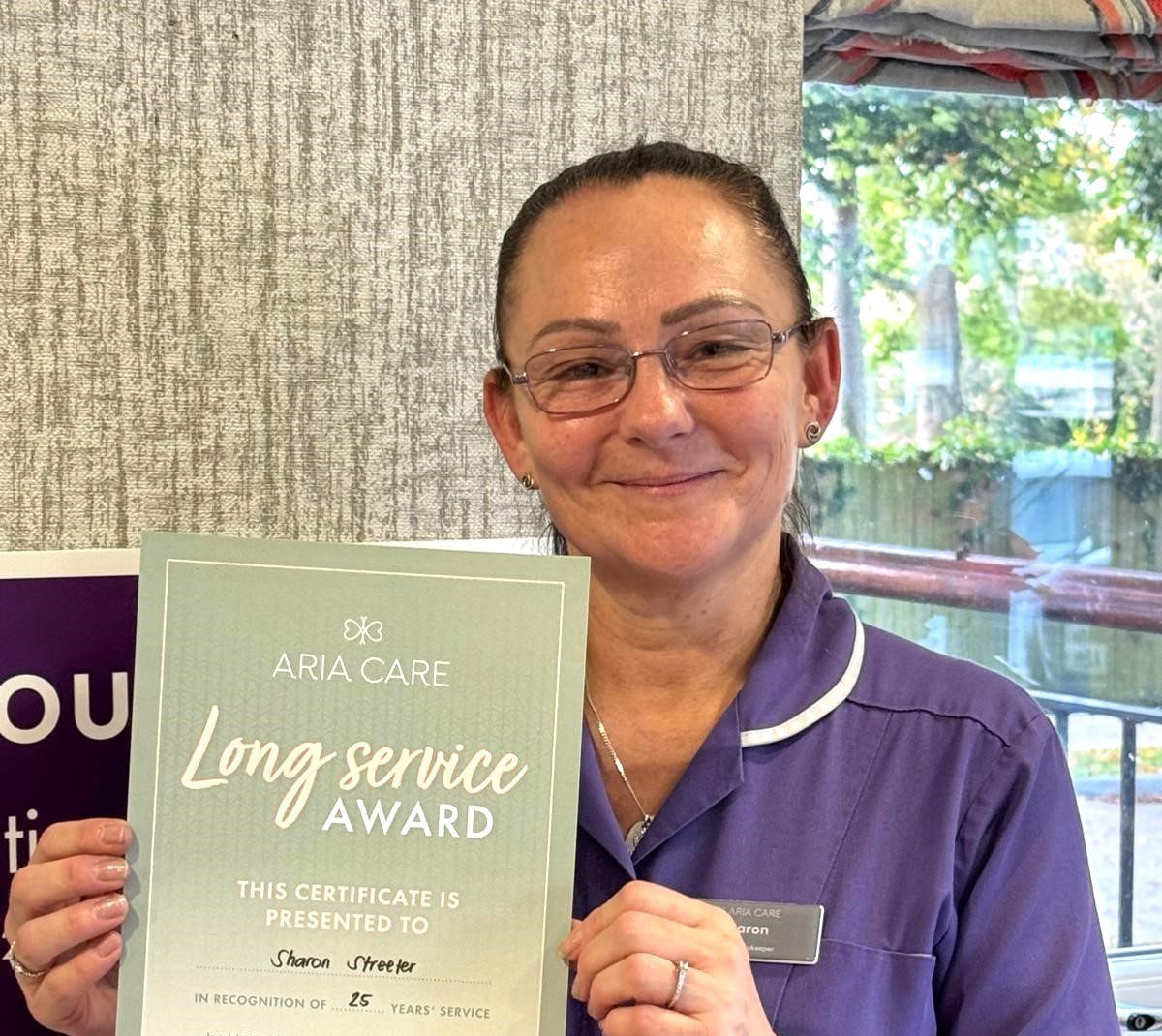 Belmont House celebrate Sharon's 25-year anniversary - Aria Care