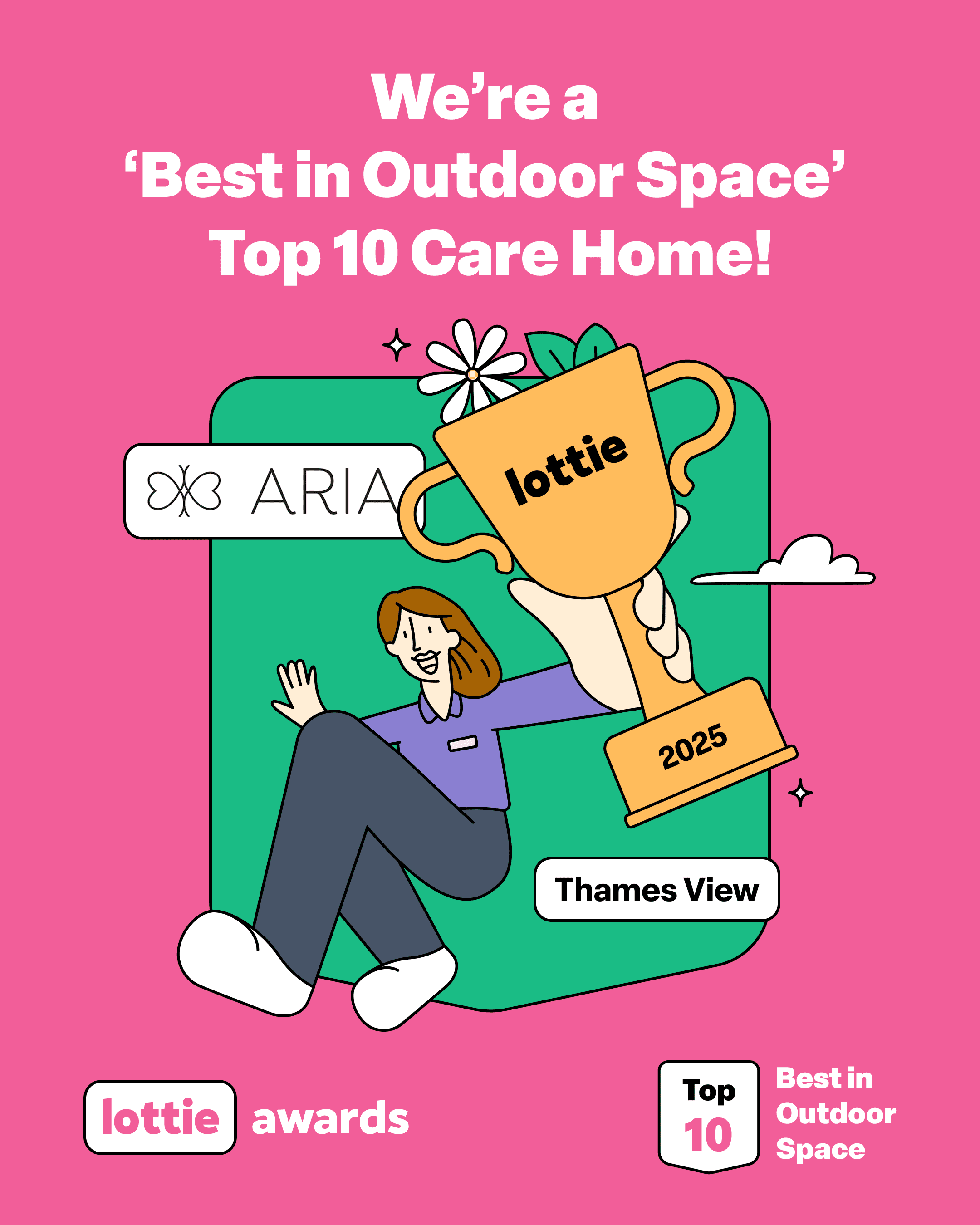 Thames View Named One of the UK’s Top 100 Care Homes in 2025 - Aria Care