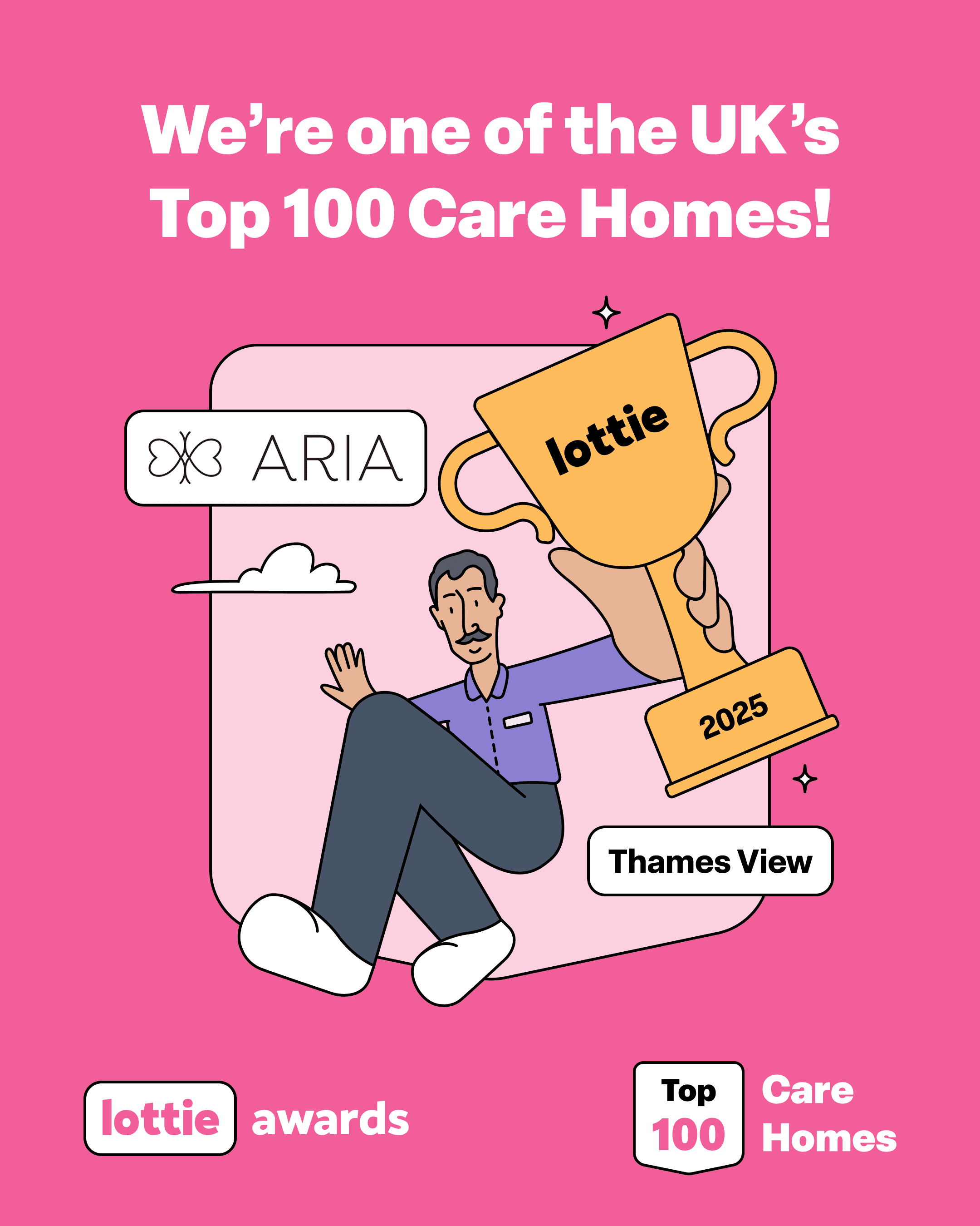 Thames View Named One of the UK’s Top 100 Care Homes in 2025 - Aria Care